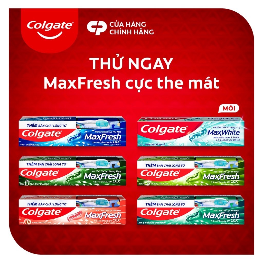 Kem Đánh Răng Colgate MaxFresh Loại 180gr - Có Loại Trà Xanh, Bạc Hà ...