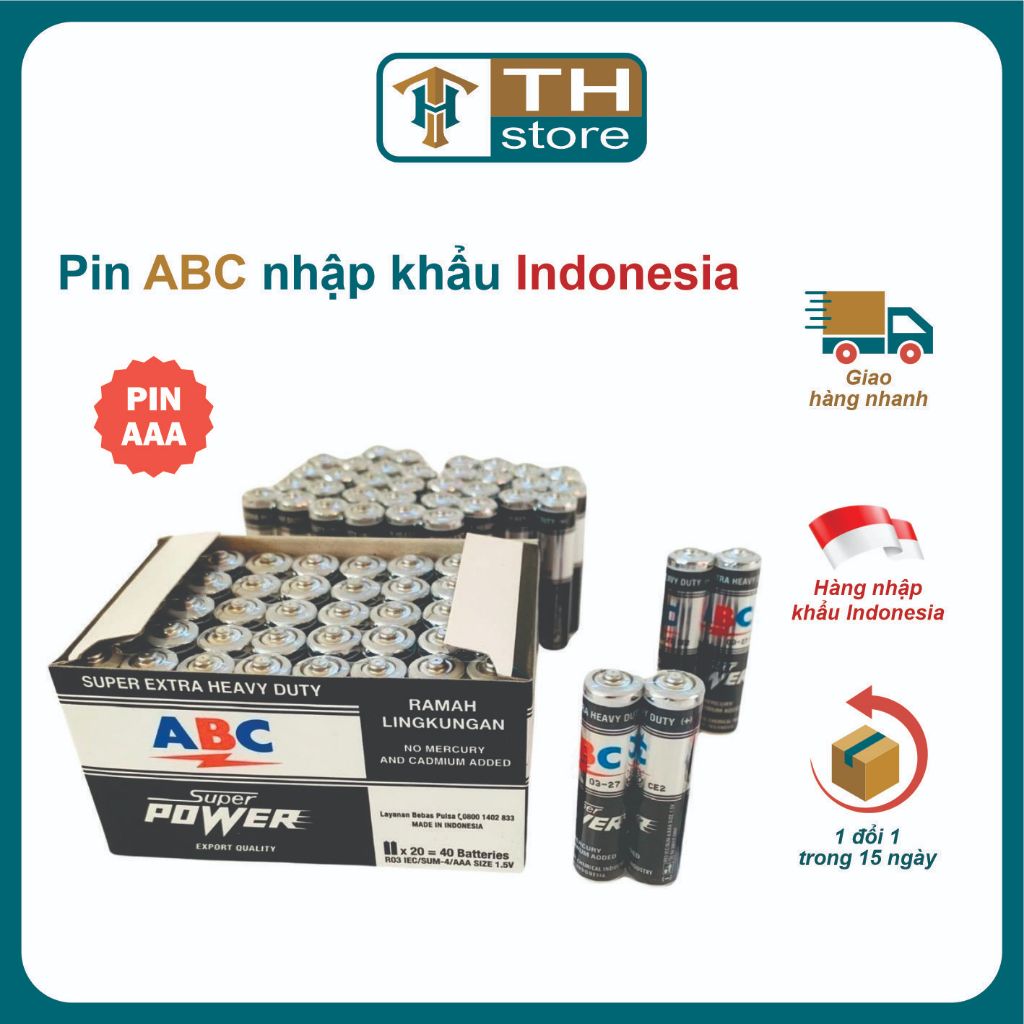 Pin AAA ABC Super Power 1.5V nhập khẩu Indonesia | Shopee Việt Nam