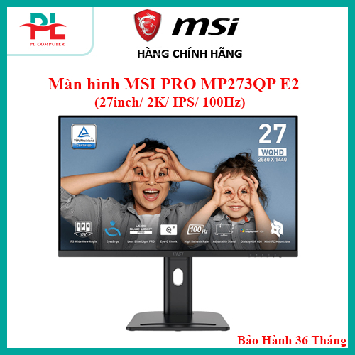 Màn hình MSI PRO MP273QP E2 (27inch/ 2K/ IPS/ 100Hz) - Hàng Chính Hãng | Shopee Việt Nam