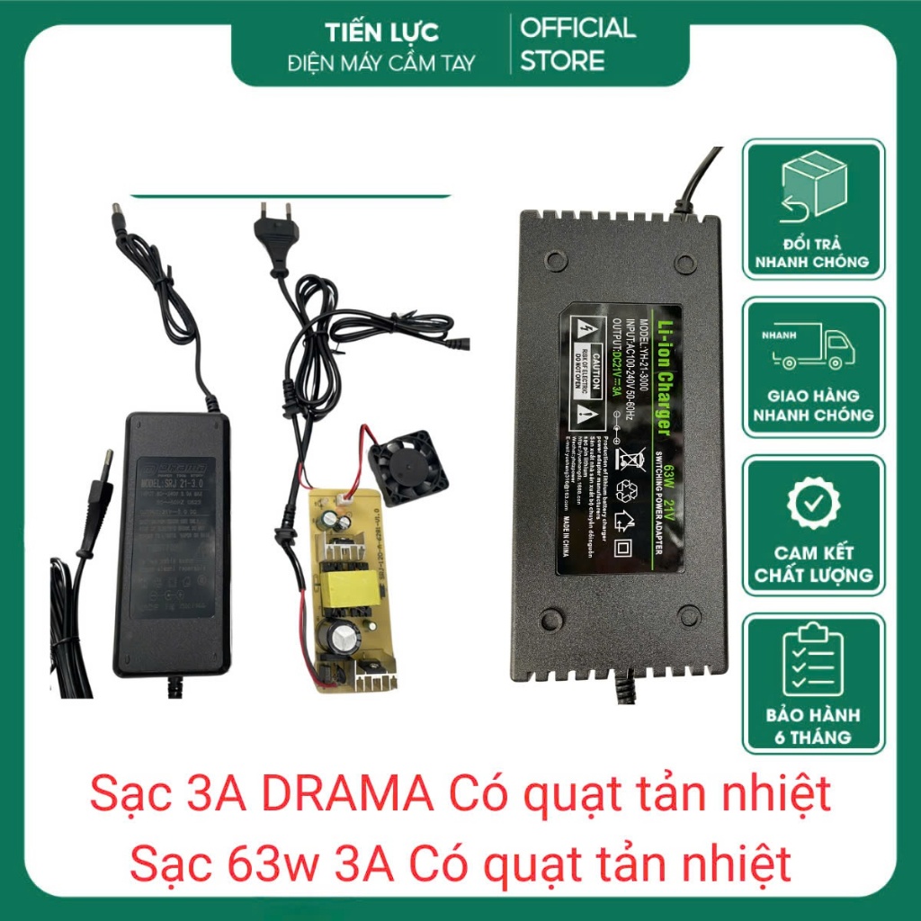 Sạc Nhanh Adapter 3A DRAMA Cho Pin Máy Khoan, Máy Bulong Pin Trung Quốc ...