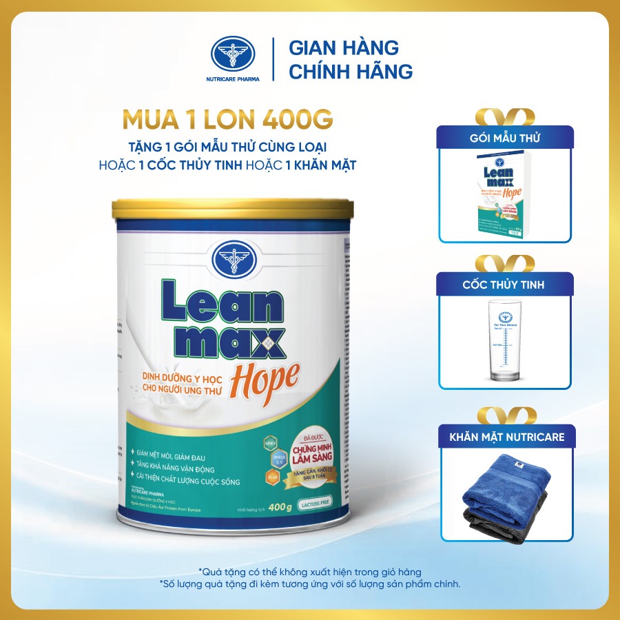 Lon sữa Leanmax Hope 400g - Dinh dưỡng dành cho bệnh nhân K | Shopee Việt Nam