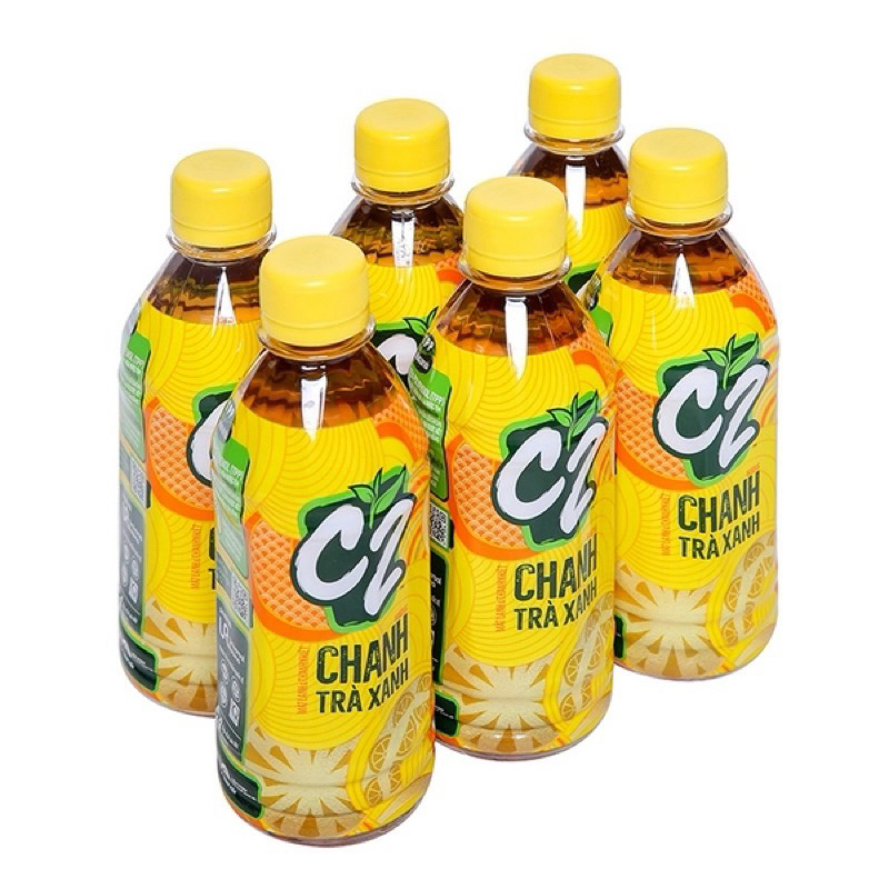 Loc Nước Trà xanh C2 vị chanh/táo ( set 6 chai) 355ml | Shopee Việt Nam