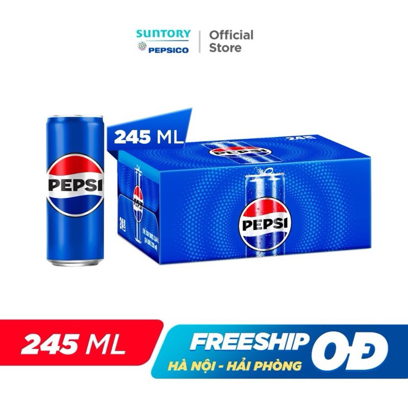 Thùng 24 Lon Nước Ngọt Có Gaz Pepsi Lon Xanh (320ml/lon) | Shopee Việt Nam