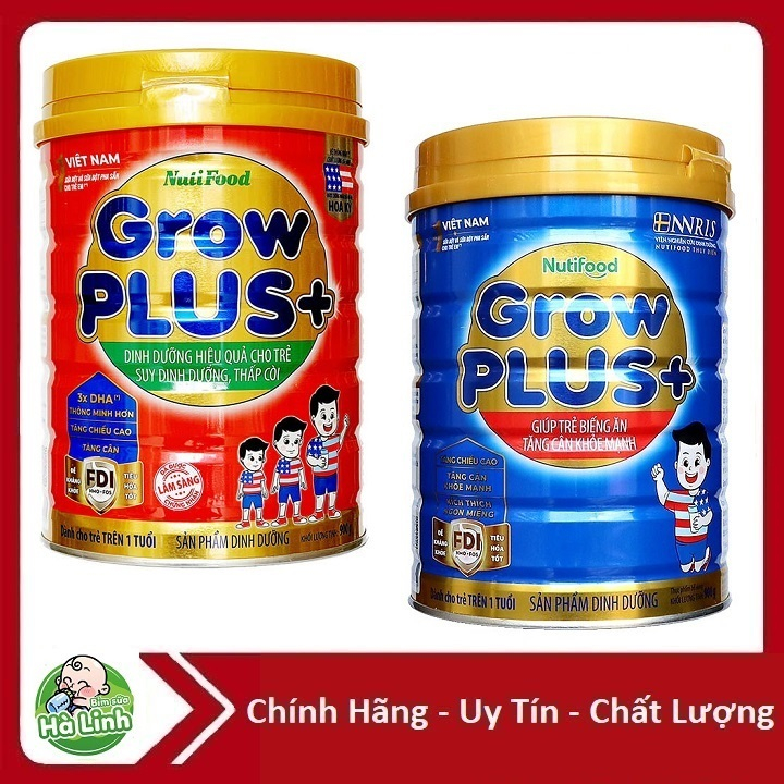 Sữa Bột Nutifood GrowPlus Grow Plus Xanh, Đỏ 900g [HSD 2026 ...