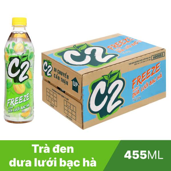 Trà đen hương dưa lưới bạc hà C2 chai 455ml | Shopee Việt Nam