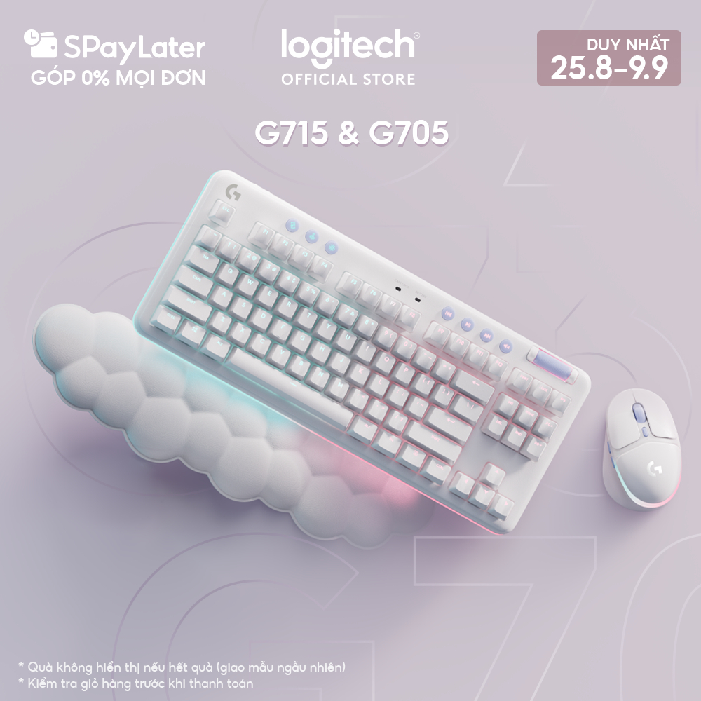 Bộ bàn phím game Logitech G715 TKL Aurora và Chuột game Logitech G705 Aurora | Shopee Việt Nam