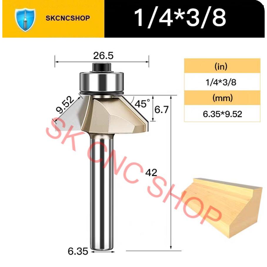 Mũi dao phay vát cạnh 45 độ V90 Router - SK CNC SHOP | Shopee Việt Nam