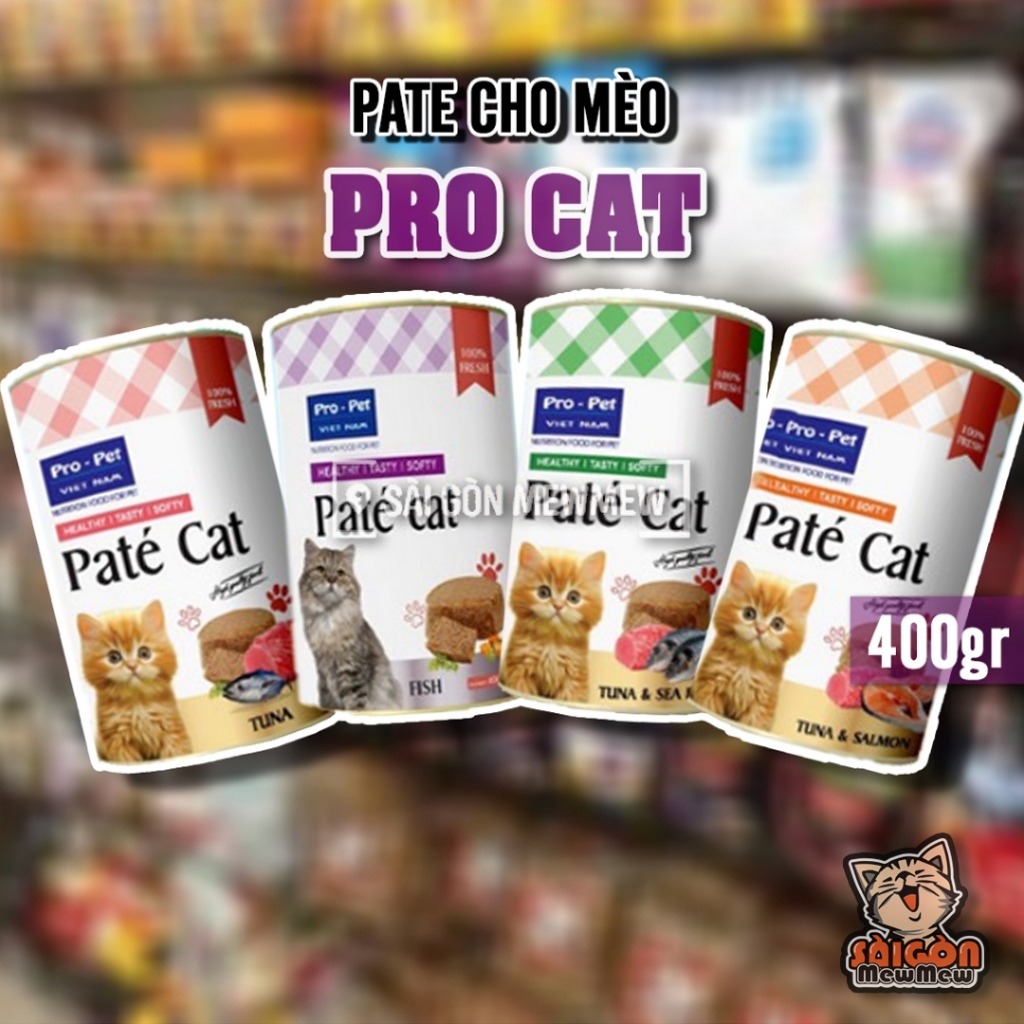 Pate lon cho mèo PRO CAT 400gr | Shopee Việt Nam
