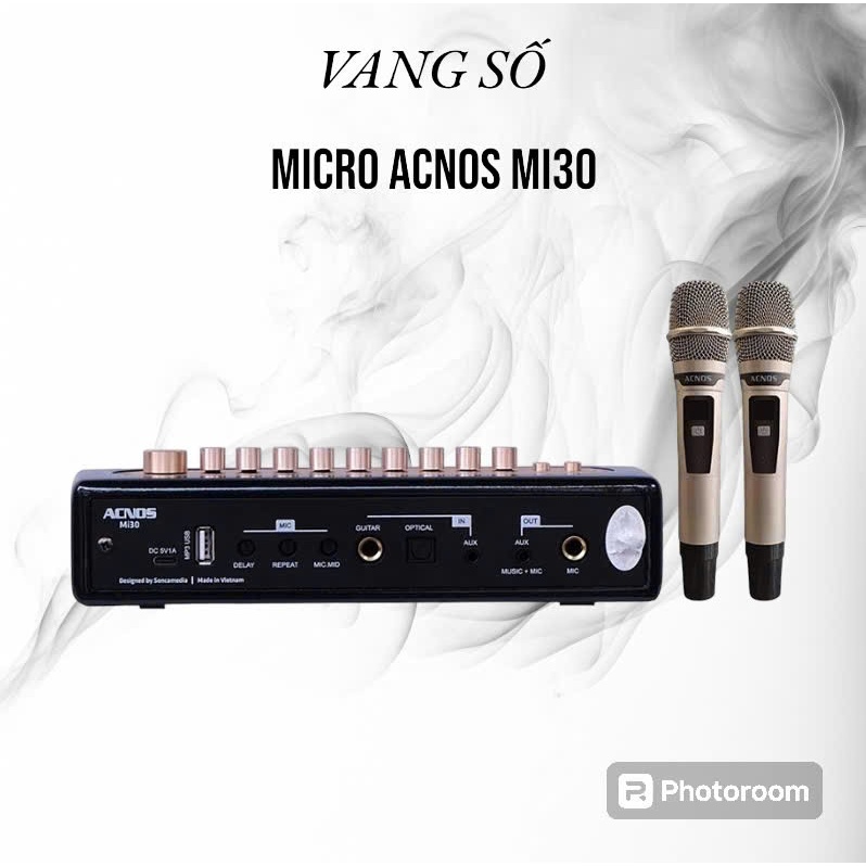 Vang số chỉnh cơ tích hợp micro không dây Acnos MI30 | Shopee Việt Nam