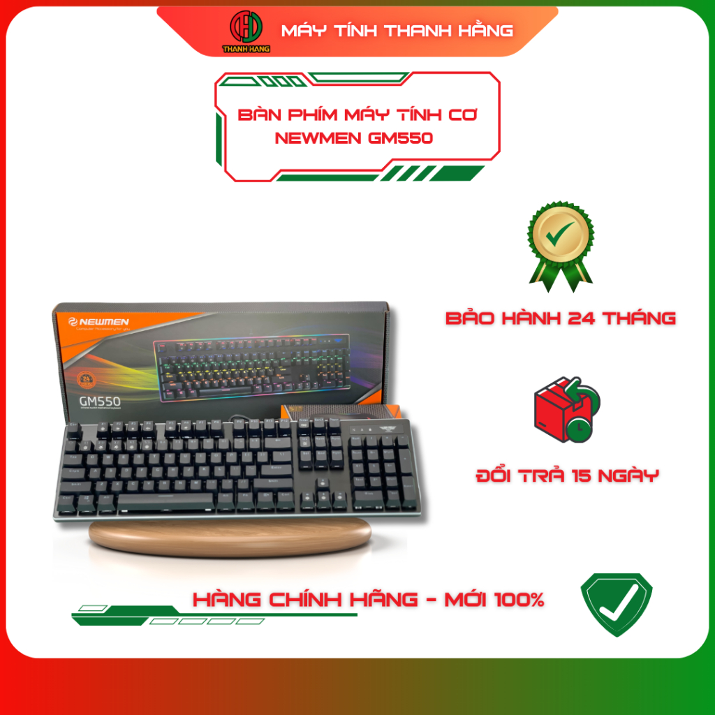 Bàn Phím Cơ Gaming NEWMEN GM550 (USB/LED RAINBOW/ĐEN) | Shopee Việt Nam