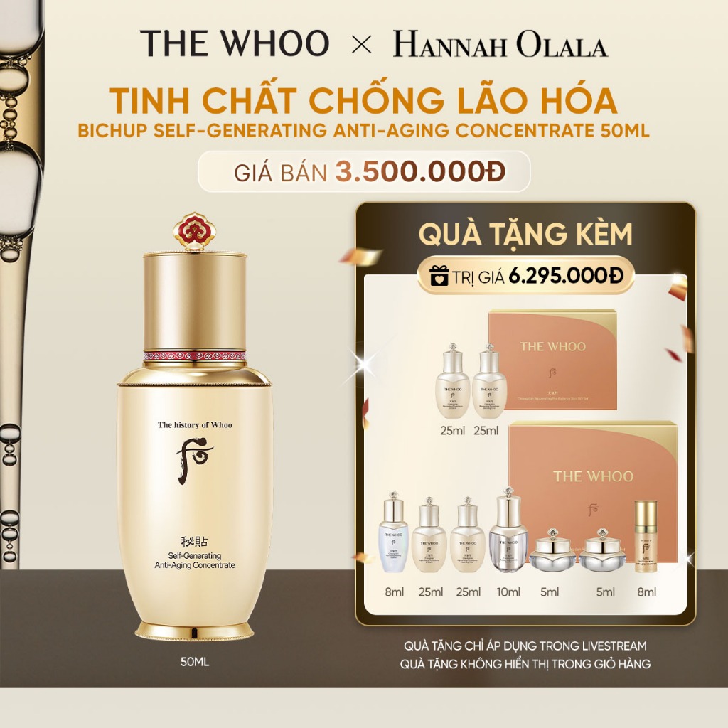 Hannah Olala x Whoo x Tinh chất tự sinh chống lão hóa nâng cấp Whoo Bichup Self-Generating Anti ...