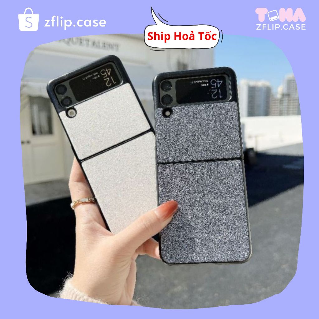 [HÀNGSẴN] Ốp Samsung Z Flip 3/Z Flip 4 nhũ lấp lánh có 3 màu để lựa ...