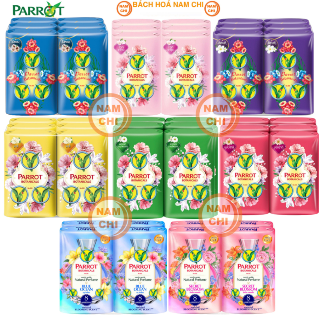 [SỈ LỐC 6 CỤC] Xà Phòng Vẹt Thái Lan PARROT BOTANICALS 55G Cực Thơm Cho Da Trắng Sáng Mịn Màng ...