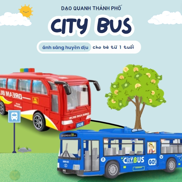 Nhiều loại school bus cho bé, xe buýt trường học, xe du lịch, đồ chơi ...