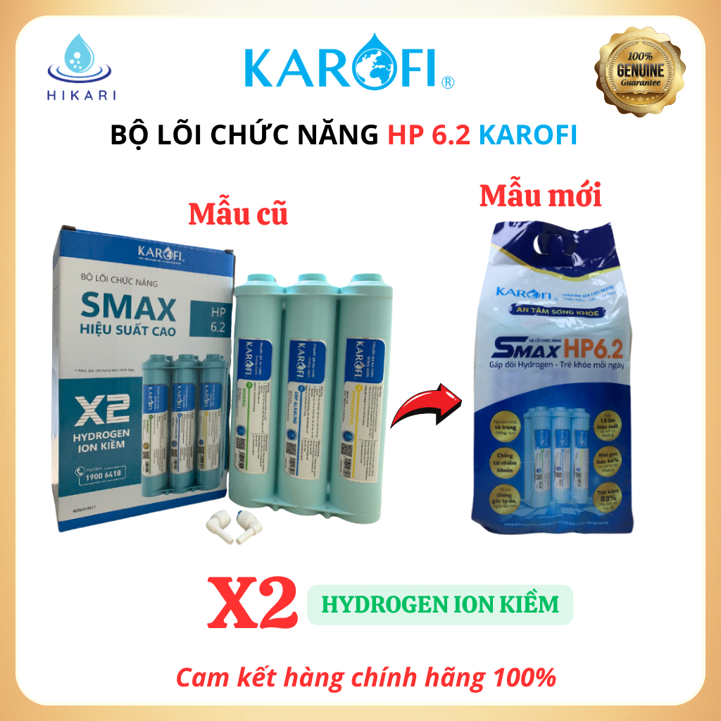 Bộ Lõi Chức Năng HP6.2 Karofi Smax Hiệu Suất Cao X2 Hydrogen Ion Kiềm Dùng Cho Các Máy KAQ-U05 ...