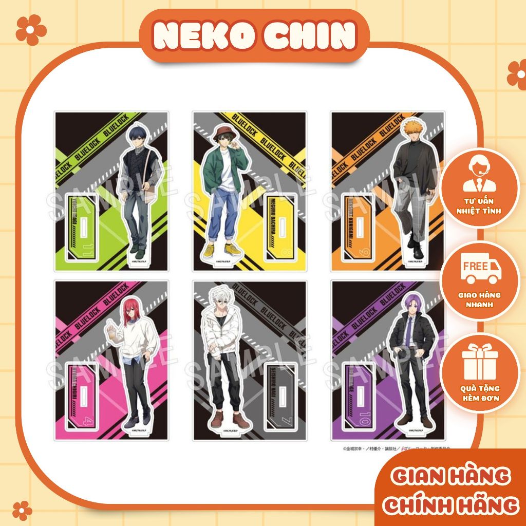 [TẶNG KÈM SLEEVES] Standee nhựa đế đứng Bluelock ver thường phục ...