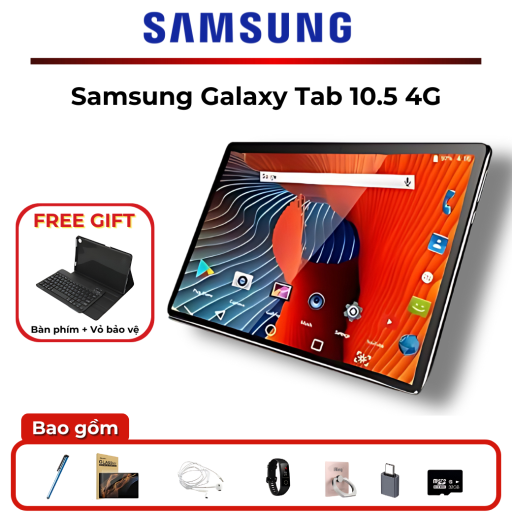 Máy tính bảng Samsung Tab 10.5 4G | 16+512GB 4G | Android 8.1 Mediatek ...