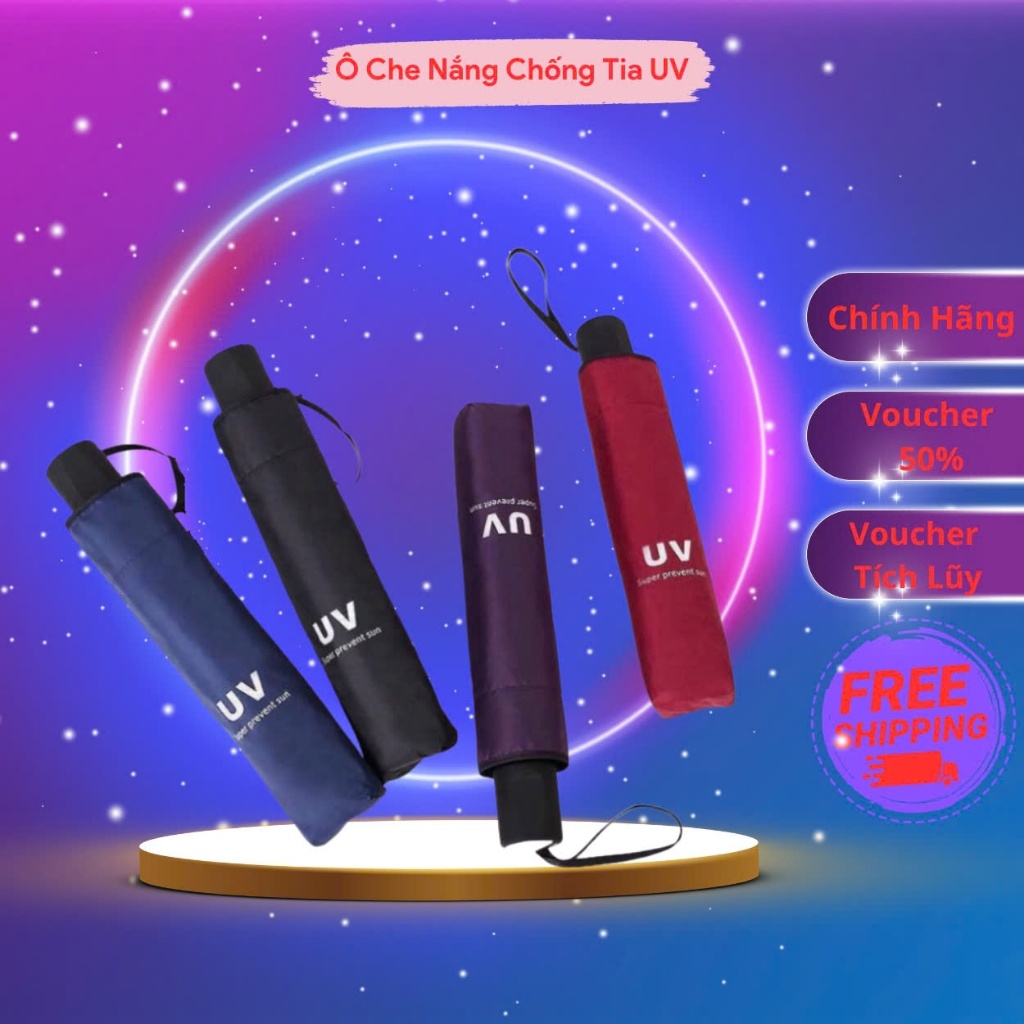 Ô Che Mưa - Dù Che Mưa Che Nắng Cao Cấp 8 Nan Gấp Gọn Cỡ Lớn Chống Tia ...