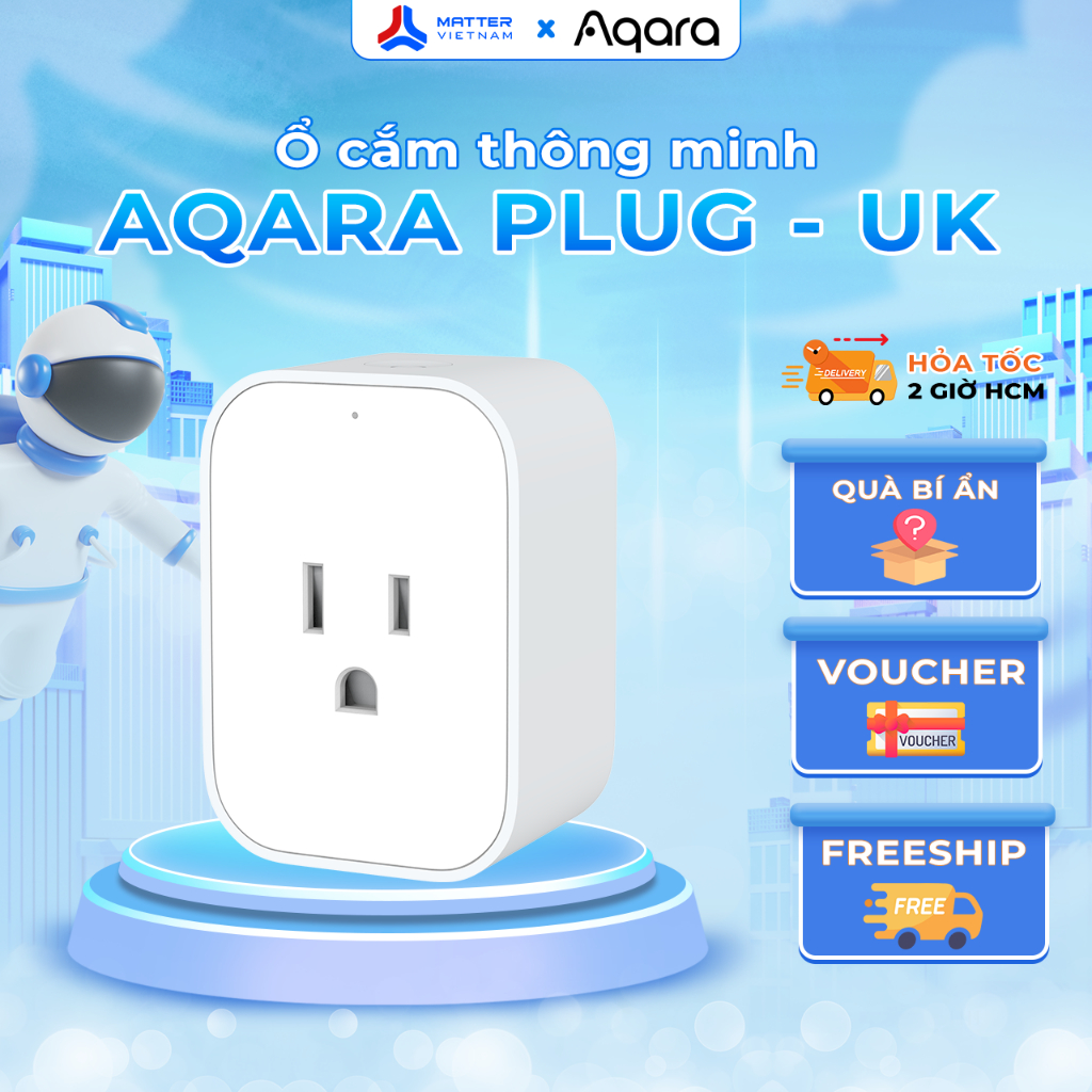 Ổ cắm thông minh Aqara Smart Plug Zigbee - chuẩn US chân dẹp, Apple HomeKit - Bản quốc tế SP ...