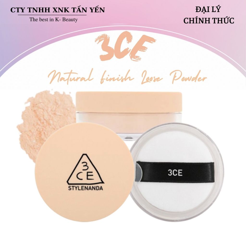 Phấn Phủ Bột Kiềm Dầu 3CE Natural Finish Loose Powder 8.5g | Shopee ...