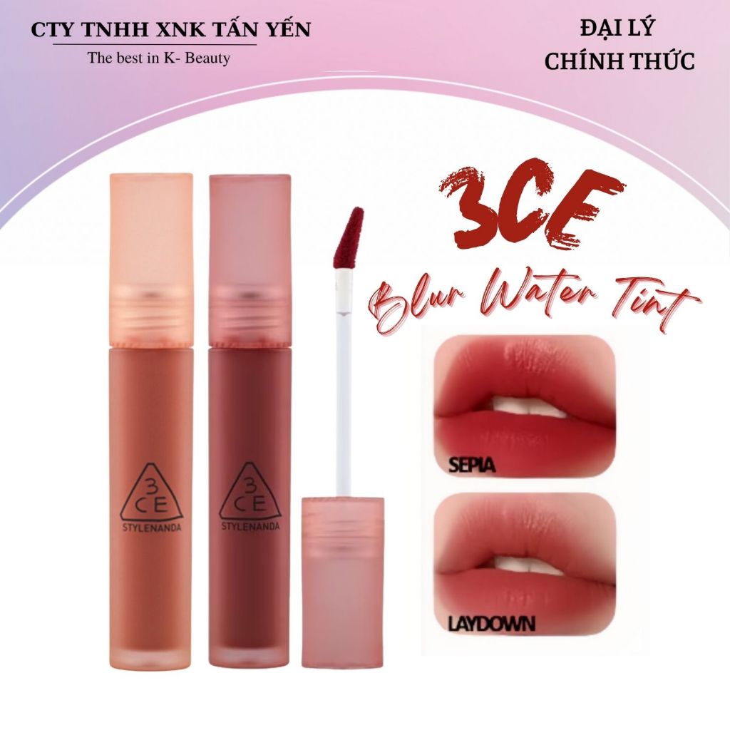 Son Kem 3CE Blur Water Tint 4.6g (Sepia - Laydown - Early Hour ...