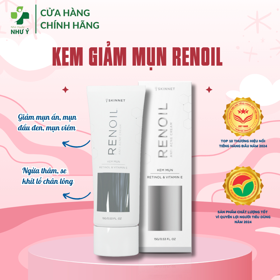 Kem Giảm Mụn Renoil Hỗ Trợ Giảm Mụn Ẩn, Mụn Đầu Đen, Mụn Trứng Cá ...