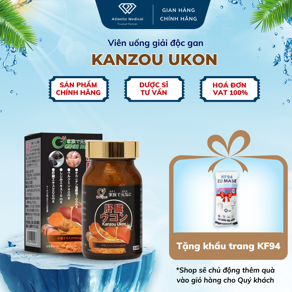 Viên Uống Bổ Gan KANZOU UKON Genki Fami Giúp Bảo Vệ Gan, Tăng Cường Sức ...