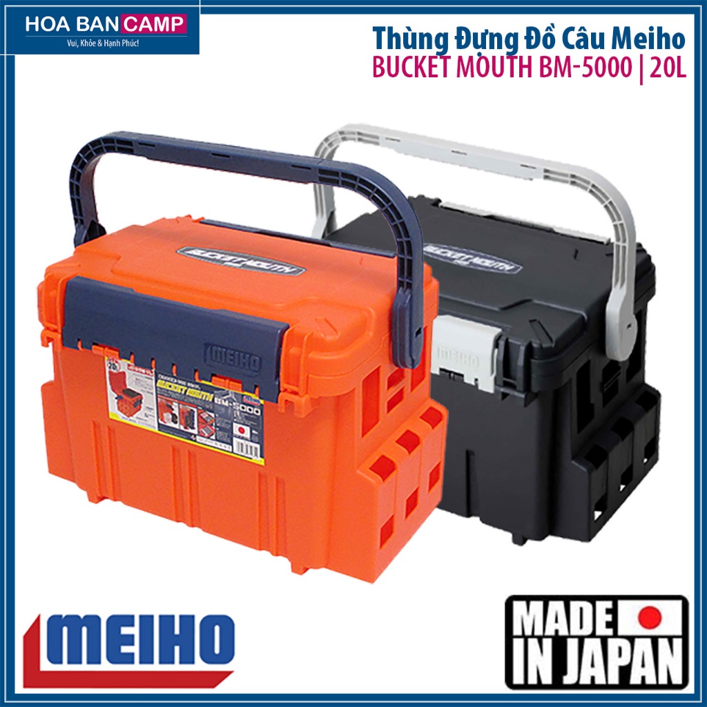 Thùng Đựng Đồ Câu Meiho Bucket Mouth BM-5000 | 20L - Made in Japan | Shopee Việt Nam