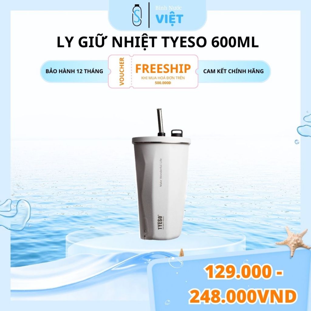 Ly giữ nhiệt Tyeso Wonder 600ml bình giữ nhiệt có ống hút inox 304 | Shopee Việt Nam