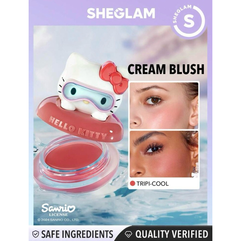 Hello Kitty｜SHEGLAM new Phấn má hồng dạng kem Coastal Charm-Ocean ...