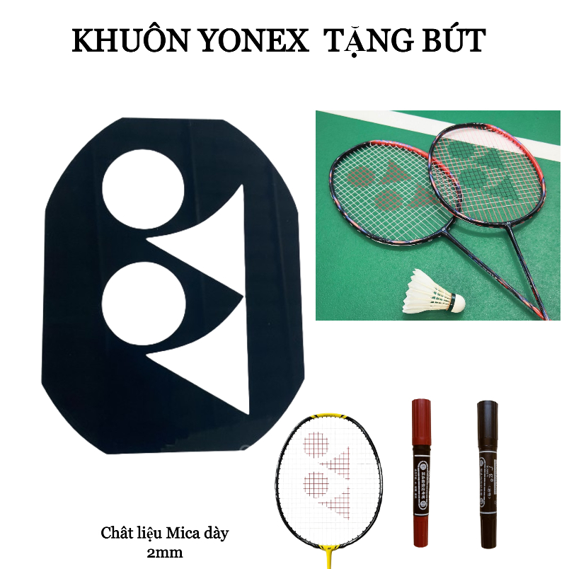 Khuôn logo sơn vợt cầu lông Lining Yonex Victor Flypower Mixi Nhện Mica ...