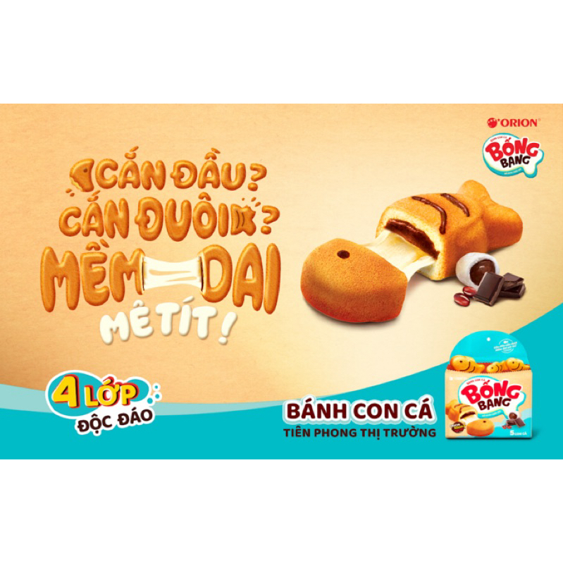 BÁNH CON CÁ BỐNG BANG ORION MOCHI SOCOLA ĐẬU ĐỎ | Shopee Việt Nam