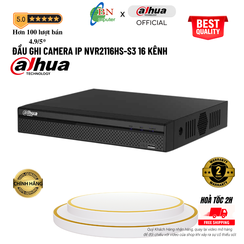 Đầu ghi camera IP 16 kênh Dahua NVR 2116HS-S3, bảo hành 24 tháng ...