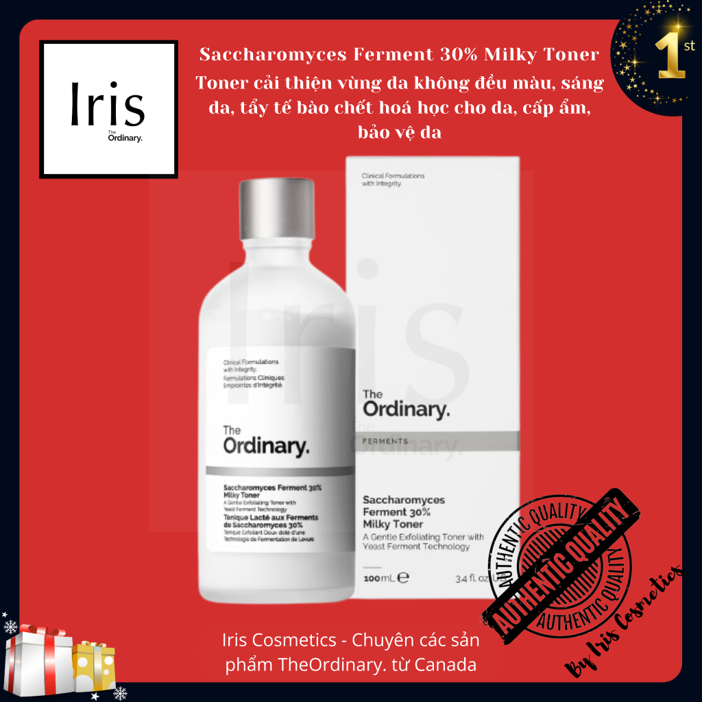 Toner tẩy da chết, sáng da, cấp ẩm Saccharomyces Ferment 30% Milky ...