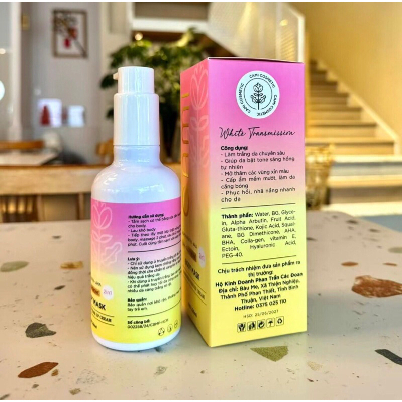 Màng ủ BHA, Kem ủ tắm trắng body ALPHA ARBUTIN CAMI | Shopee Việt Nam