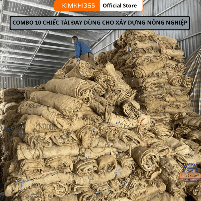 Combo 10 chiếc bao tải đay loại cũ rách dùng cho công trình xây dựng ...