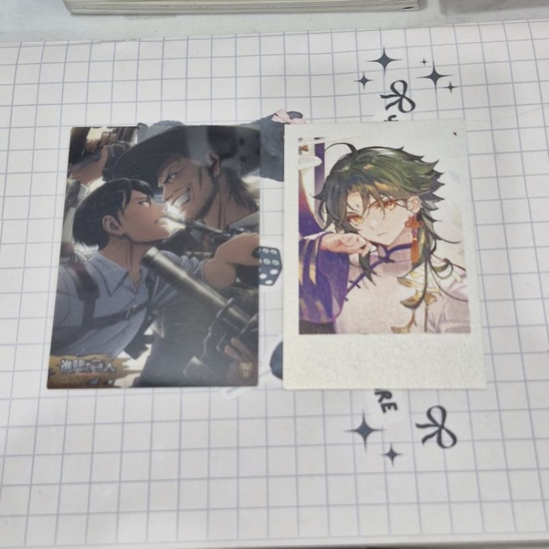 Combo Pola Xiao Kyomon Card Levi Official Genshin Aot | Shopee Việt Nam