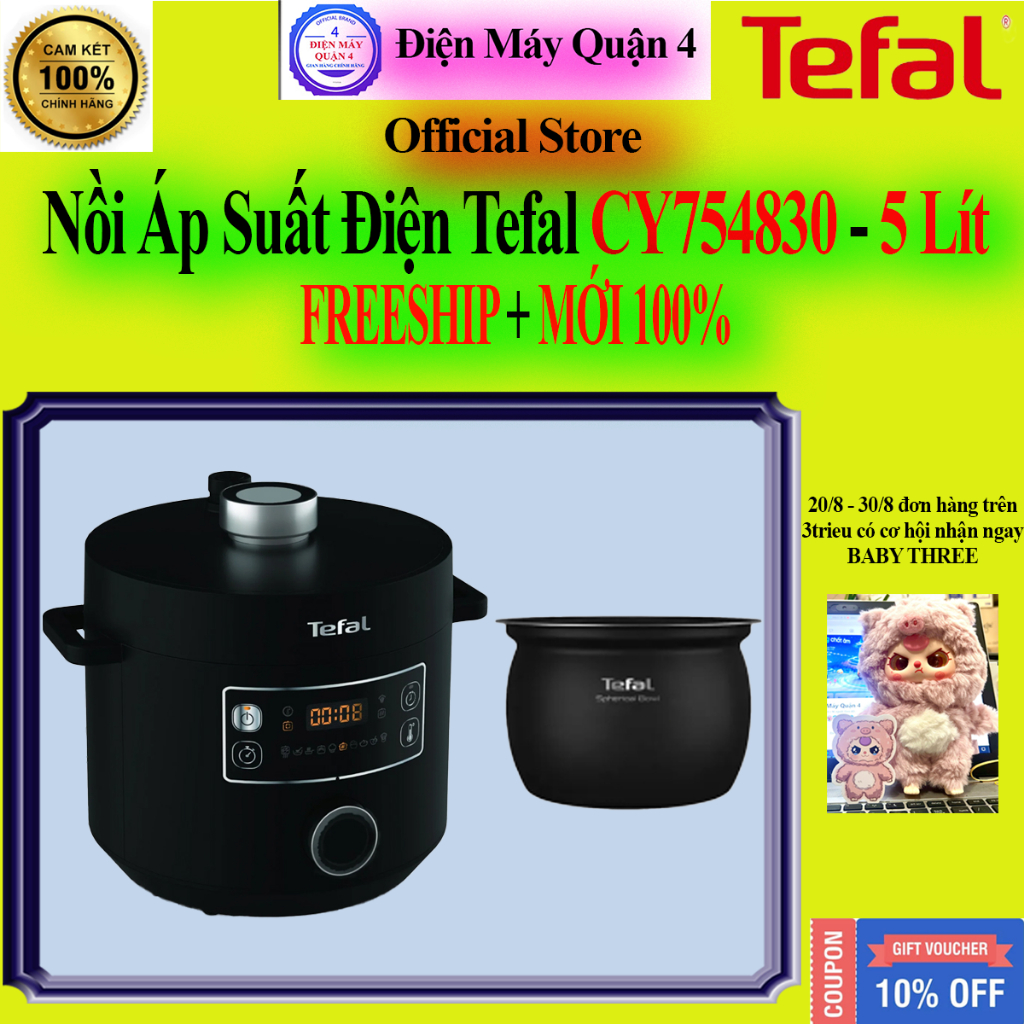 Nồi Áp Suất Điện Đa Năng Tefal CY754830 - 5 Lít - Hàng chính hãng ...