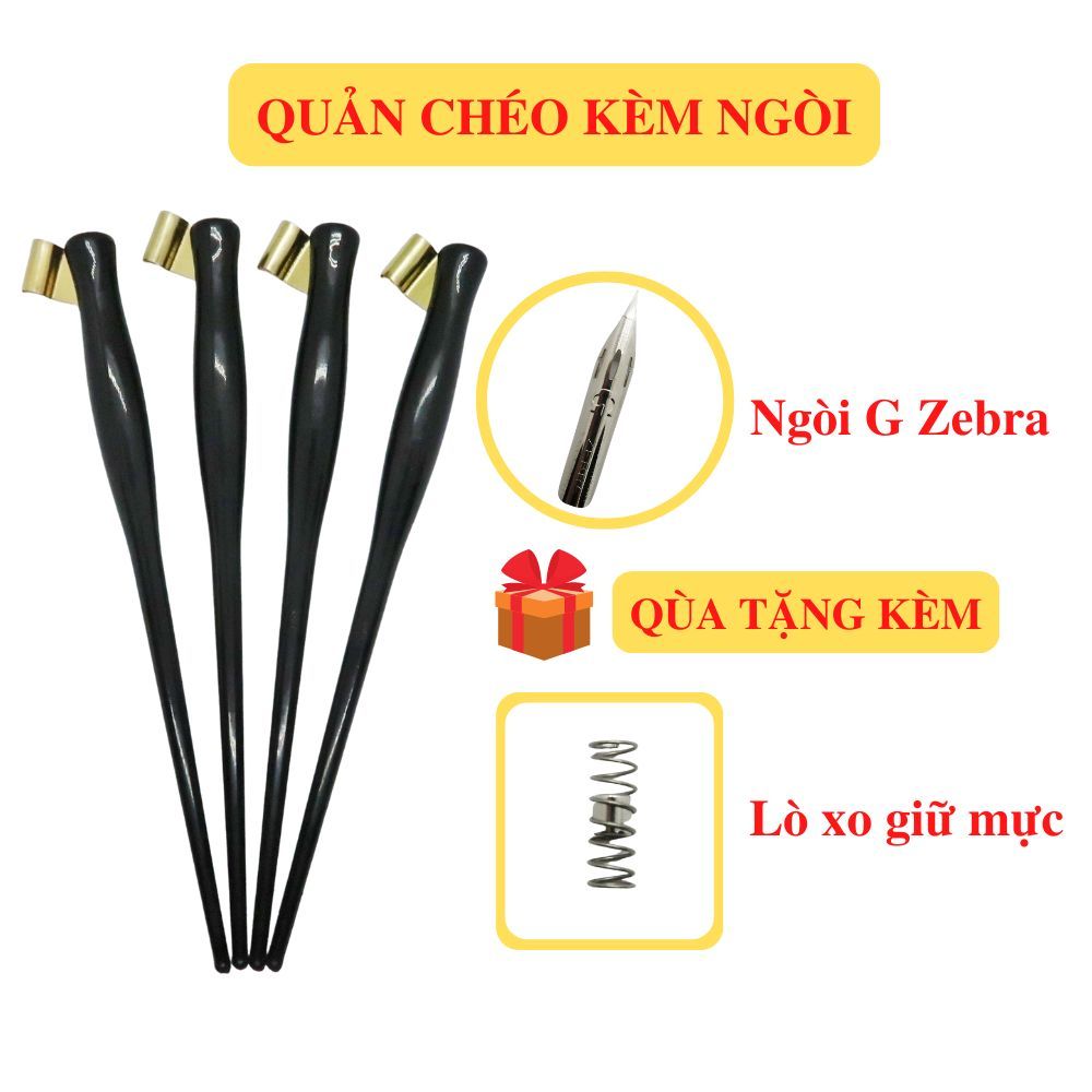 Quản chéo kèm ngòi luyện chữ sáng tạo calligraphy | Shopee Việt Nam