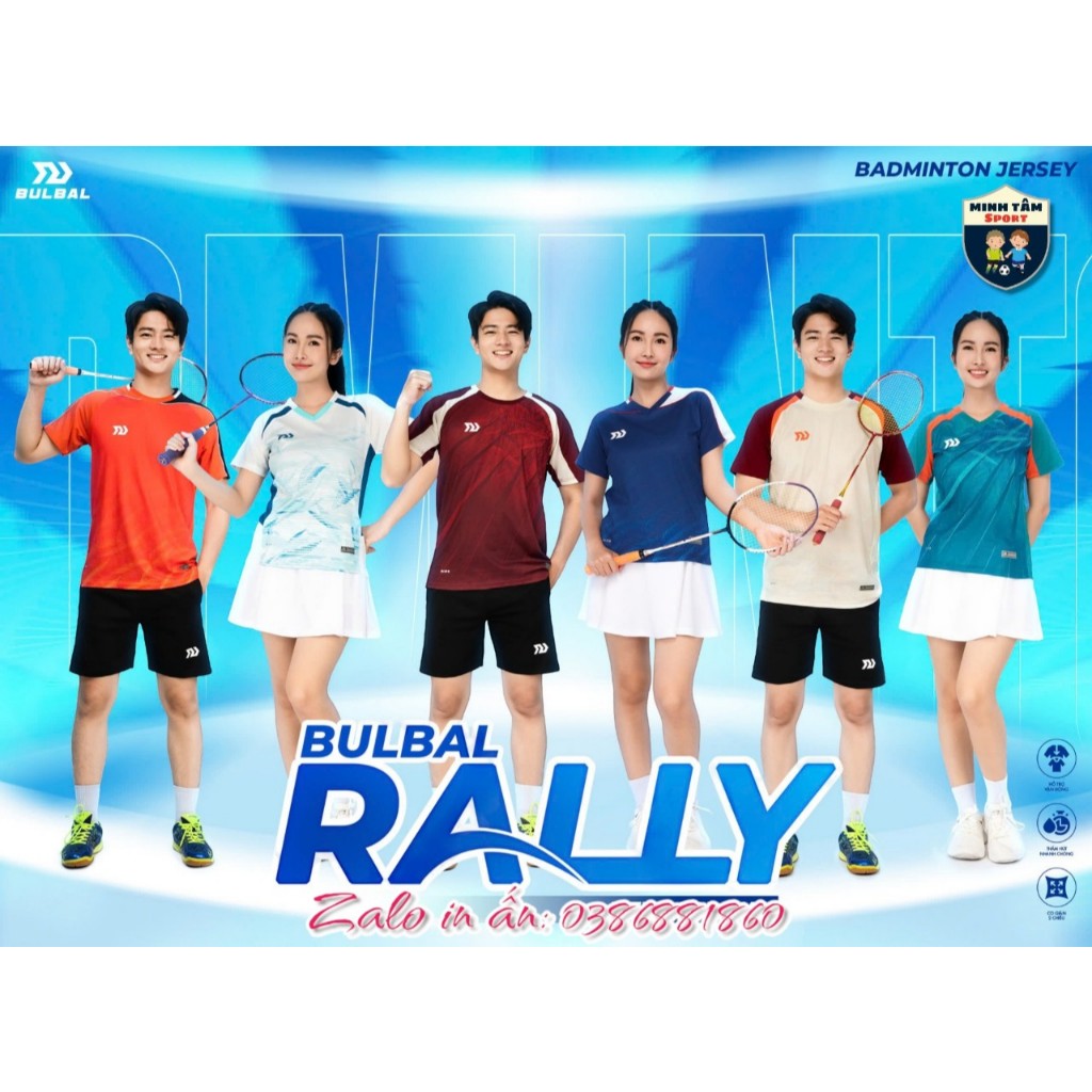 Áo Cầu Lông Nam Nữ BULBAL RALLY, Đồng Phục Cầu Lông | Shopee Việt Nam