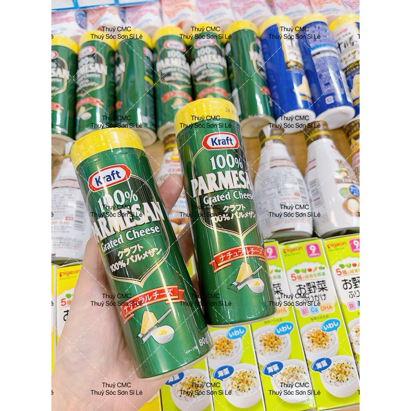 (Bill mới) Phô mai rắc Kraft Parmesan Grated cheese Nhật Bản 80g ...