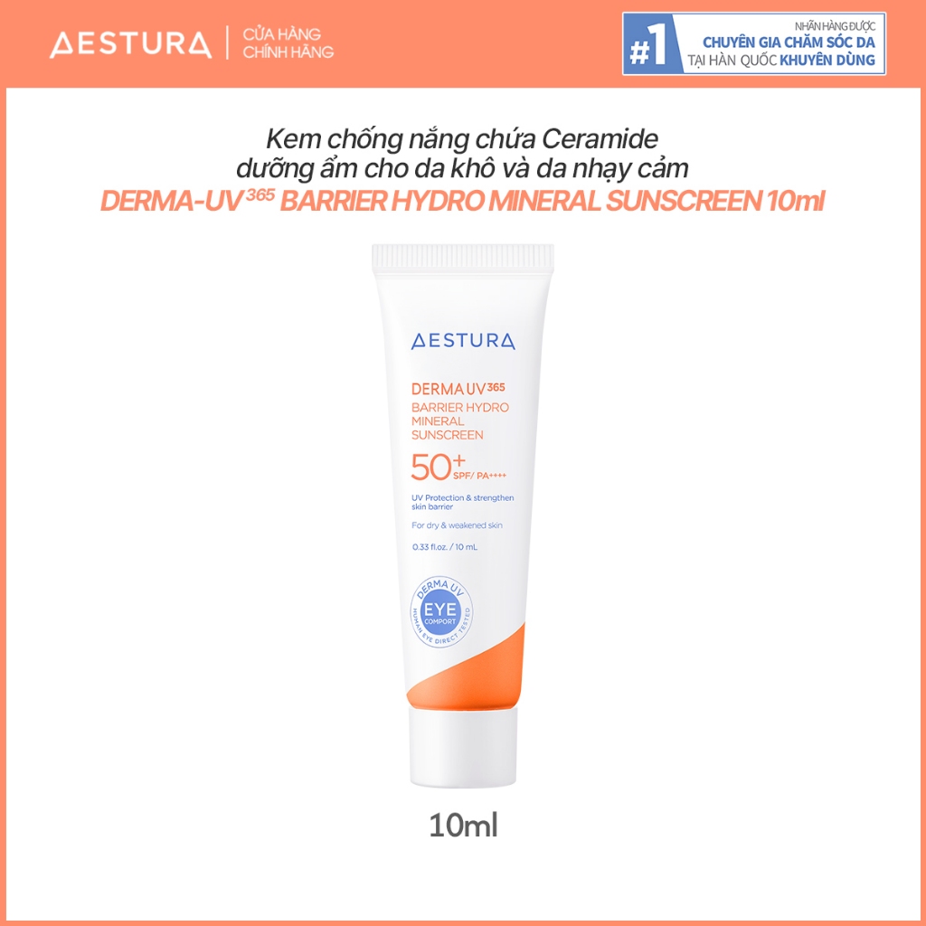 [QUÀ TẶNG] Kem chống nắng dưỡng ẩm AESTURA DERMA UV365 Barrier Hydro ...