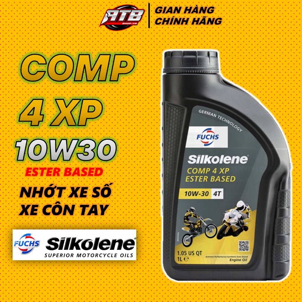 Nhớt xe máy Fuchs Silkolene Comp 4 10W30 1L ( bao bì mới ) | Shopee ...