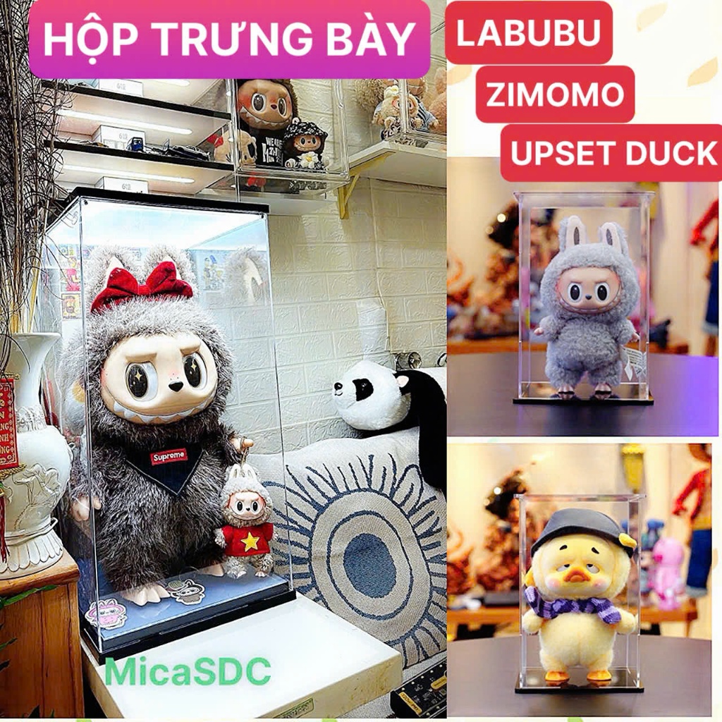 Hộp Mô Hình LABUBU POPMART - Zimomo - Lego - GunDam - Hộp Mica Gắn Led ...
