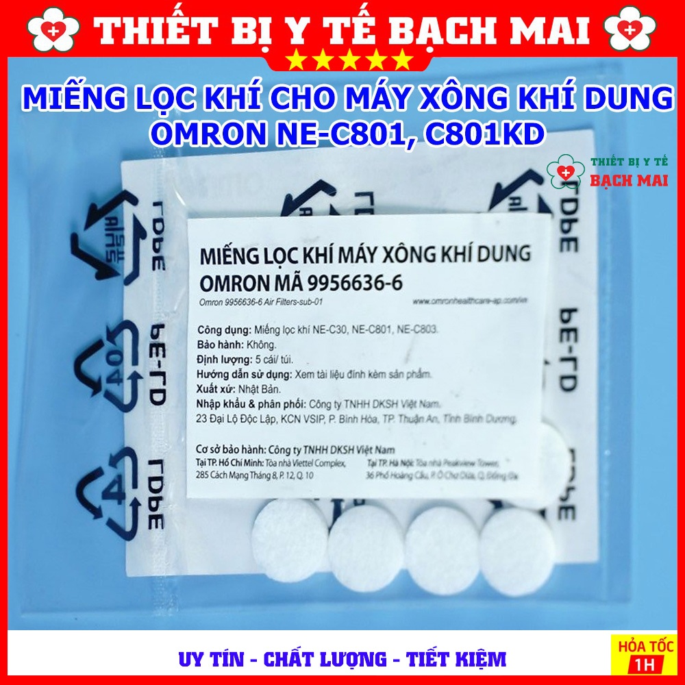 Miếng Lọc Khí Cho Máy Xông Khí Dung Omron C28, C29, C900, C801, C801KD ...