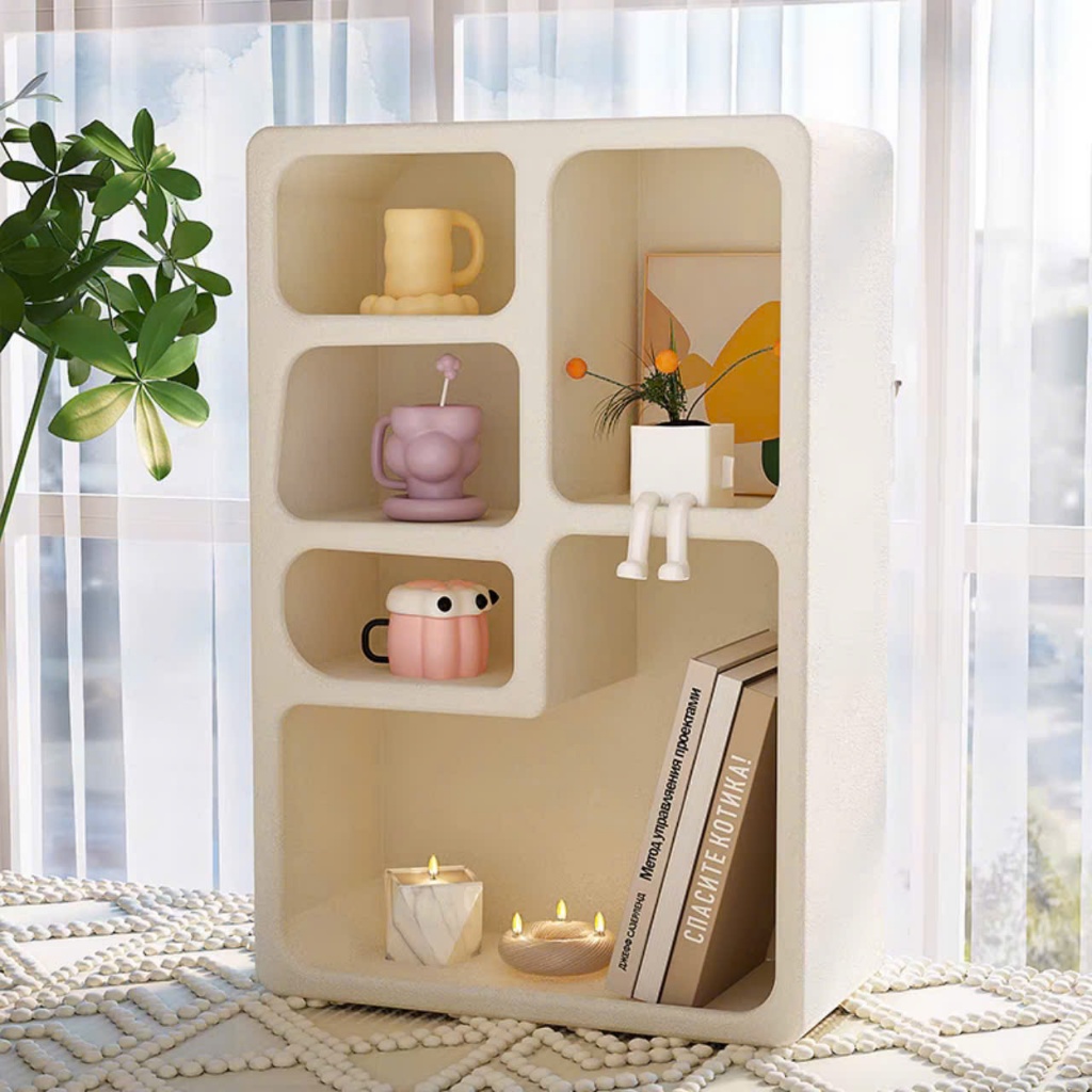 Kệ gỗ chữ nhật decor,để mỹ phẩm/đồ trang điểm để bàn kệ treo, tủ kệ đầu giường decor phòng ...