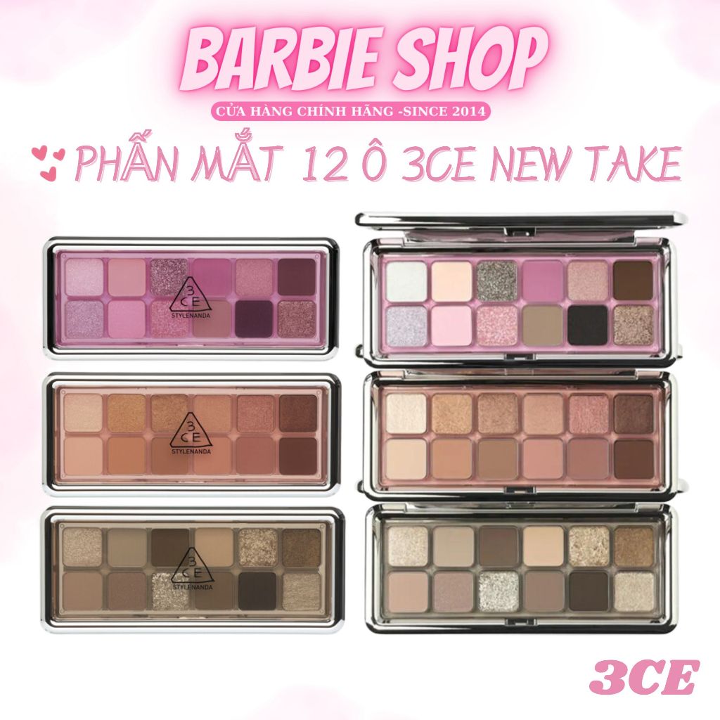 Phấn Mắt 12 Ô 3CE New Take Eyeshadow [Motion Frame-Raw Neutrals-Creative Filter-Purely-Cheery ...