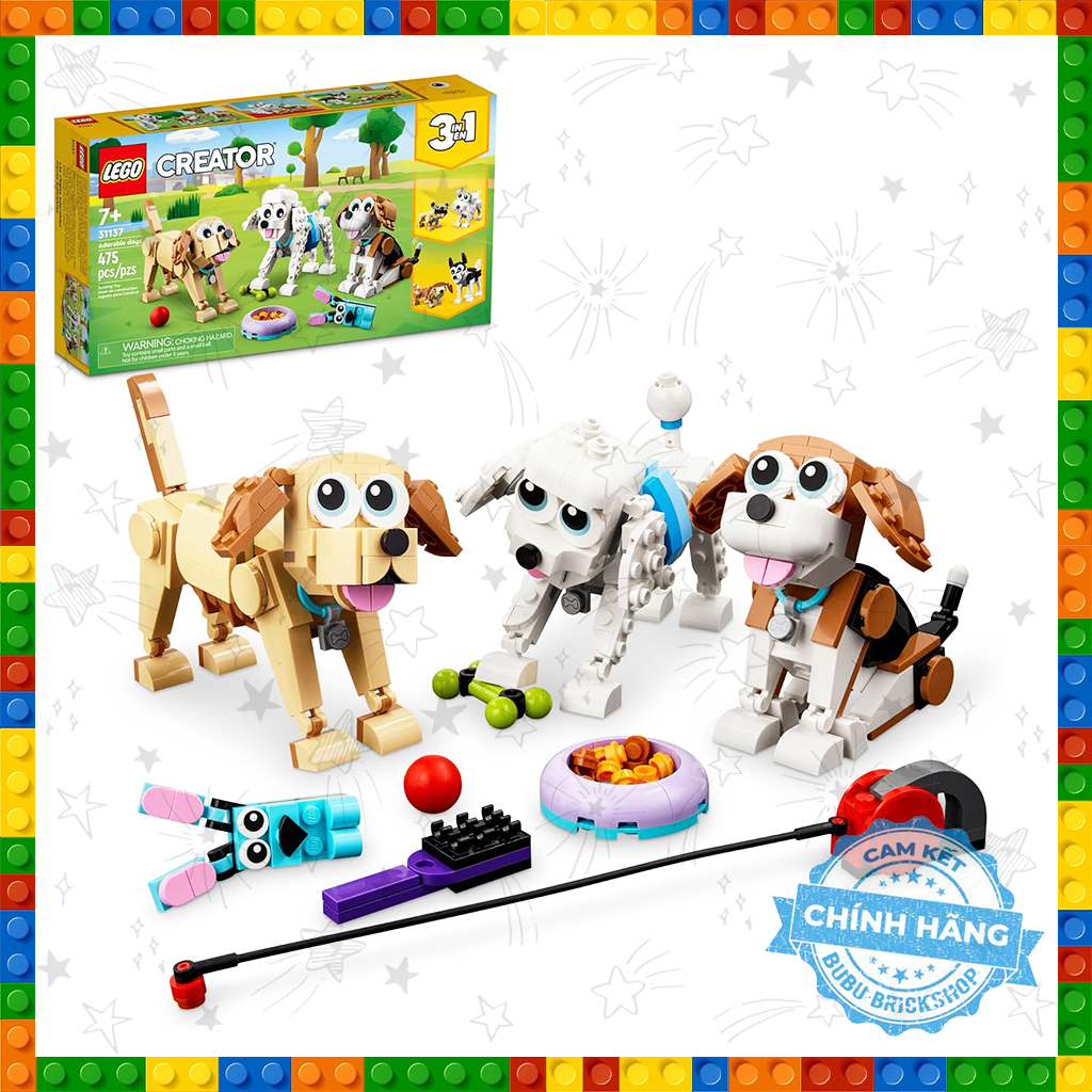 Lego Creator 31137 - Adorable Dogs - Bộ xếp hình Lego Các chú chó ...