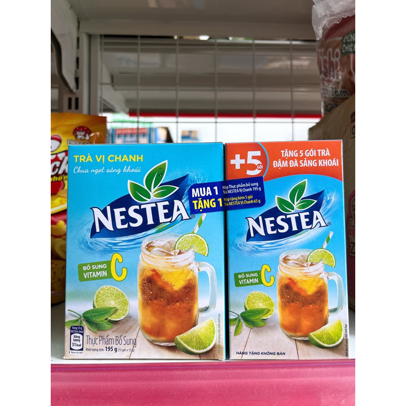 TRÀ NESTEA HỘP 144G- 195g (15 gói) Vị Chanh/Vải/Hoa quả | Shopee Việt Nam