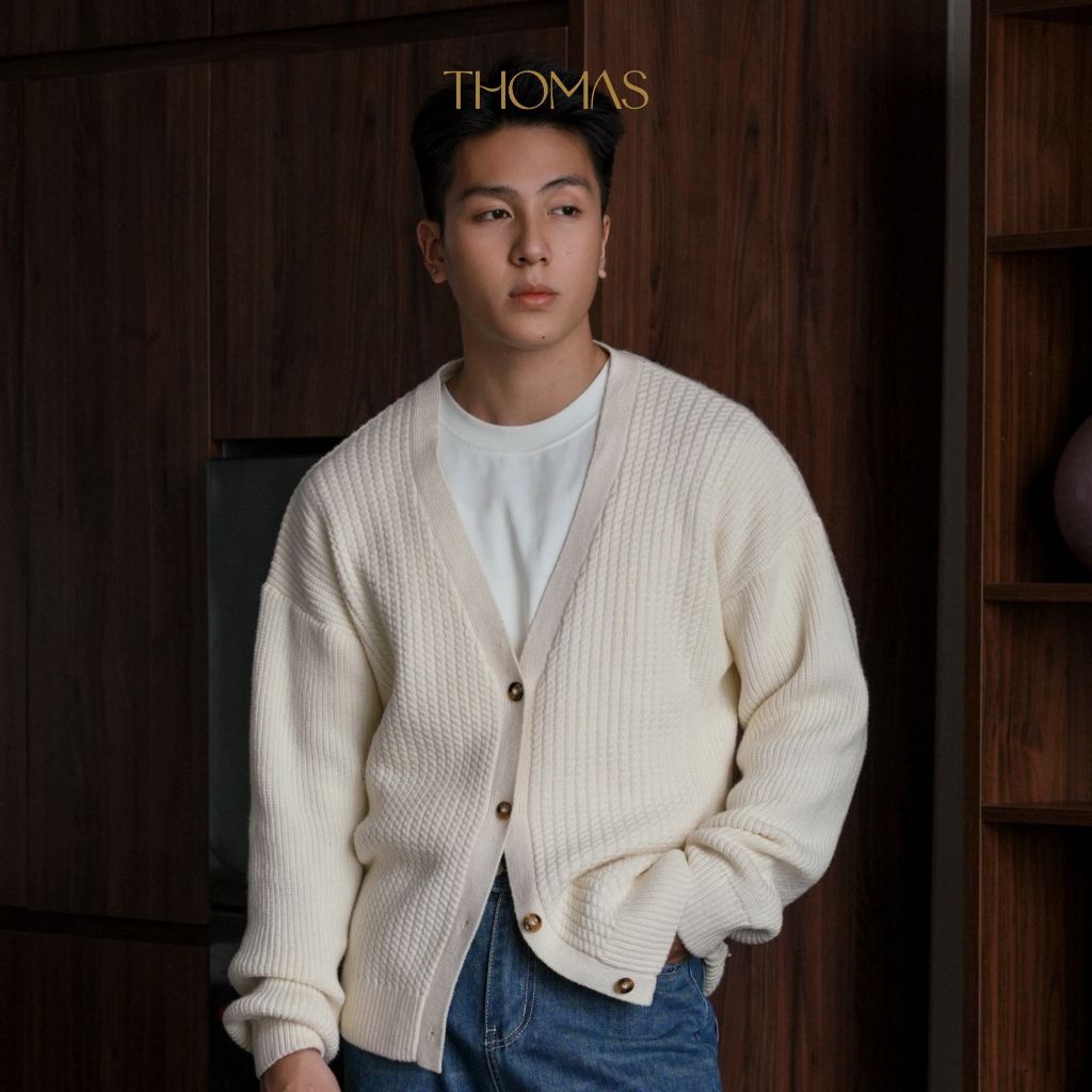 Áo Khoác Len Nam Cardigan Dài Tay THOMAS Premium Henry Cardigan Chính ...